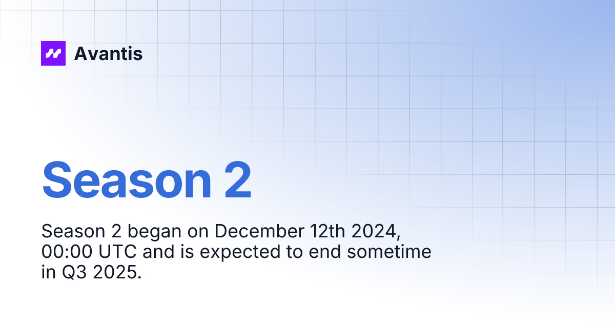 Season 2 | Avantis